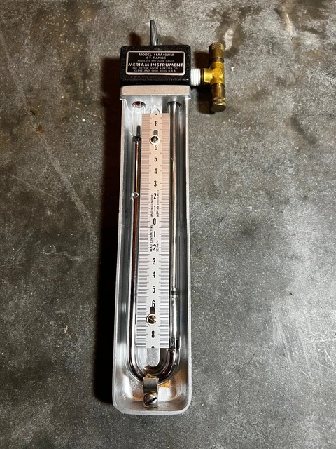 VINTAGE MERIAM INSTRUMENT Absolute Pressure Gauge Mercury Manometer ...