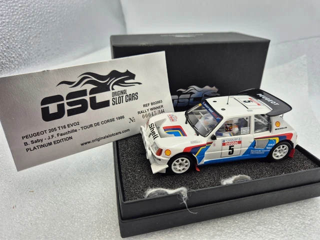 PEUGEOT 205 T16 Evo 2 Winner Rallye Tour De Corse 1986 #5 Saby 1/32 Osc B02003 EUR 265,00 ...