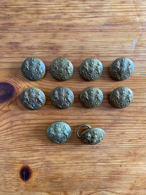 X10 VINTAGE BRITISH Royal Army Brass Buttons £10.80 - PicClick UK