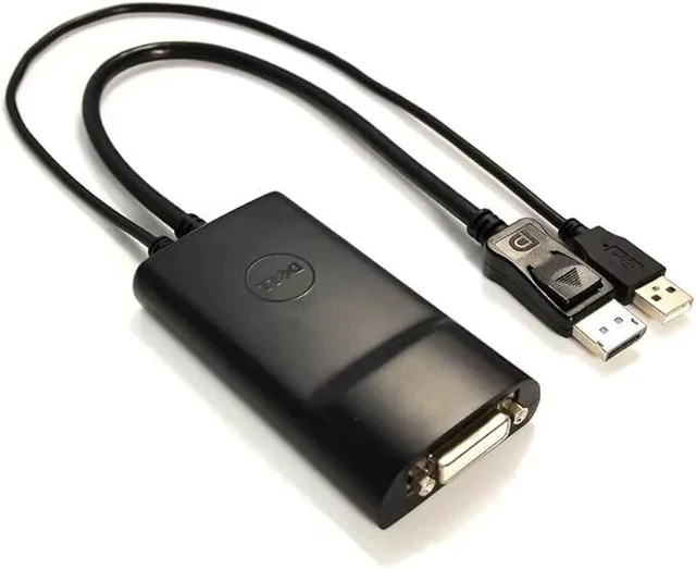 GENUINE DELL BIZLINK DisplayPort to DVI-D Dual-Link ACTIVE USB ADAPTOR ...