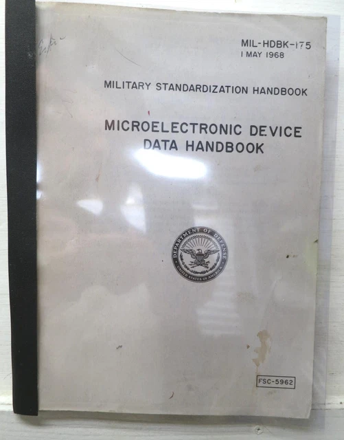 DONNÉES DE PÉRIPHÉRIQUE microélectronique HDBK, MIL-HDBK-175, mai 1968, FSC-5962, ministère de ...