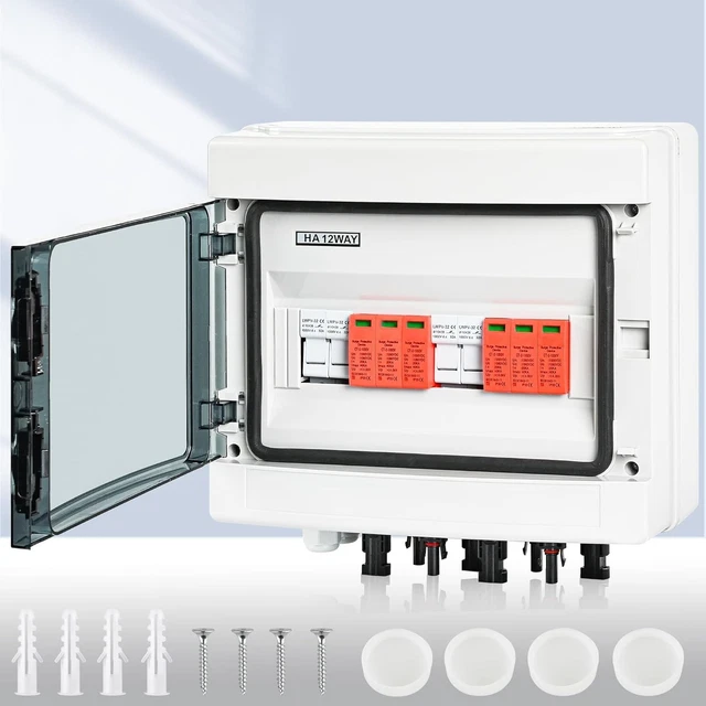 SOLAR JUNCTION BOX PV DC 1-2-3-4 Strings Surge IP68 Protection 1000V ...