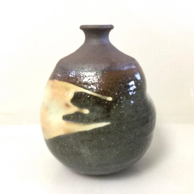 HAGI WARE FLOWER Vase By Ryuji Matsuno w/Box Tea Ceremony Utensils Sado ...