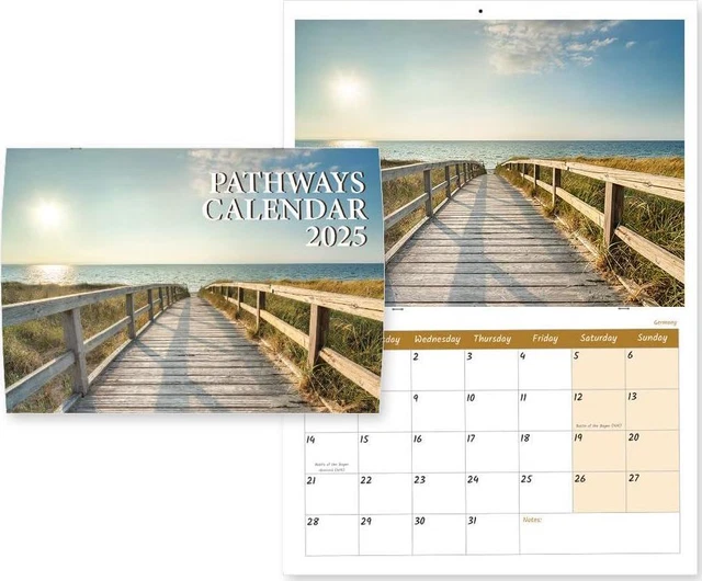 PATHWAYS 2025 CALENDAR UK A4 Wall Calendar 2025 UK Family Planner 12 ...
