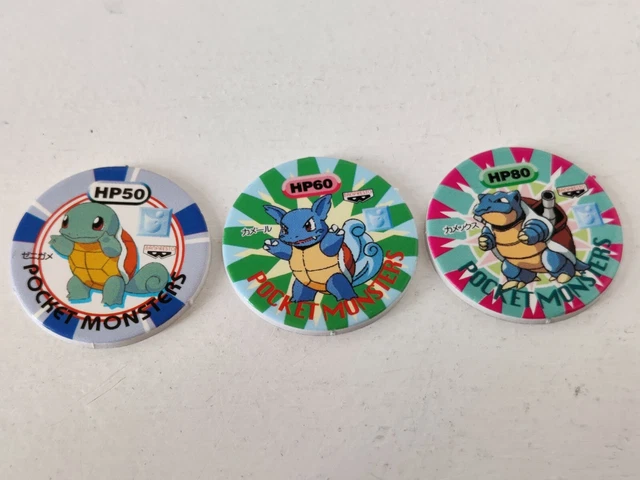 POCKET MONSTERS POKÉMON Battle Chip Squirtle Evolution Line BanPresto ...