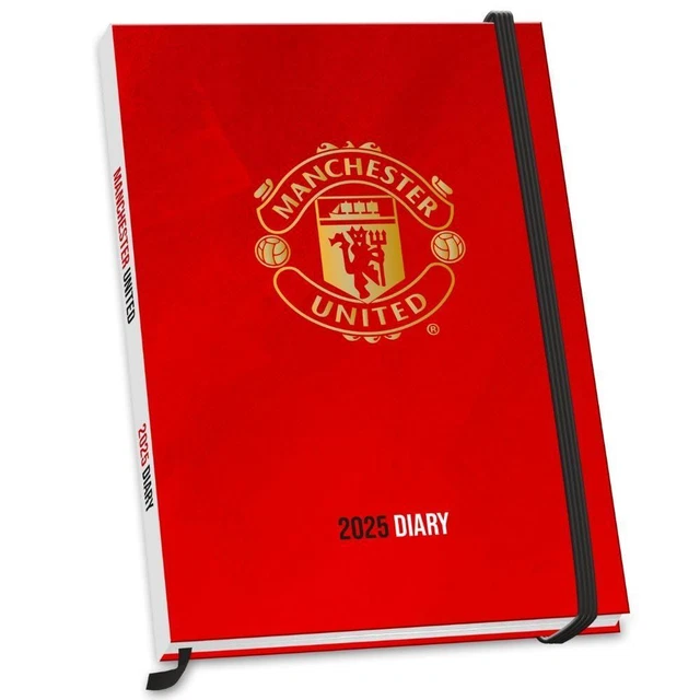 MANCHESTER UNITED FC 2025 A5 Diary £13.25 - PicClick UK