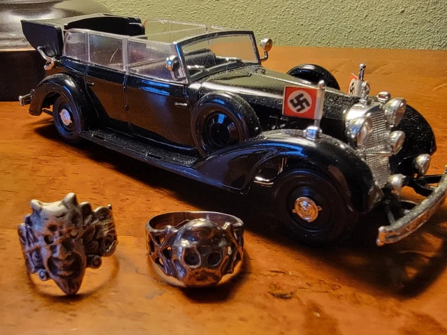WW2 HITLER Mercedes model 2 nazi original rings death head and devil ...