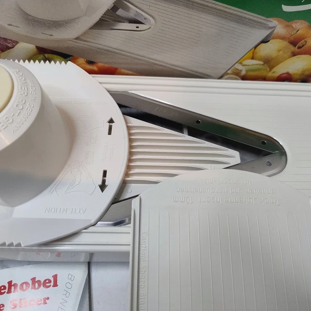 BORNER GOURMET V Slicer Original German Fruit Vegetable VTG White ...