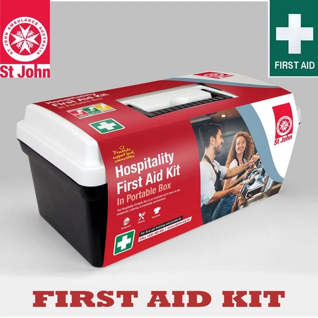 NEW ST JOHN AMBULANCE Hospitality First Aid Kit Portable, Multi-Use ...