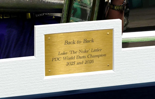 SIGNED LUKE LITTLER 2026 World Darts Champion Autograph Photograph ...