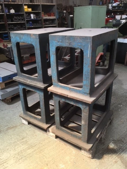 CAST IRON MACHINE Riser Blocks Parallels Matching Set Of 4 30" X 18" X ...