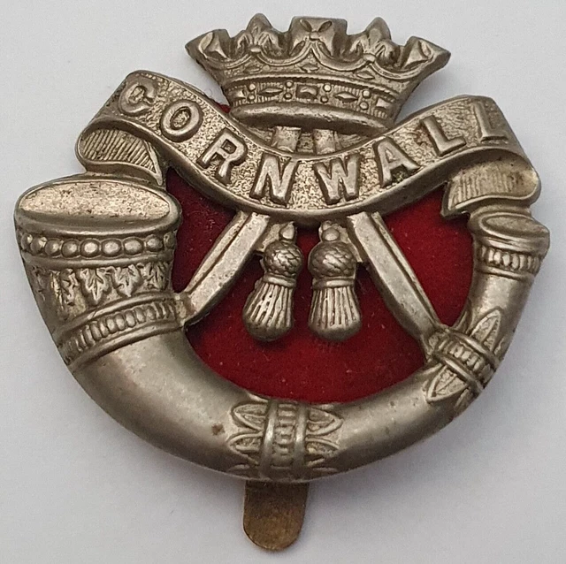 WW1 DUKE OF Cornwalls Light Infantry DCLI Cornwall's Regiment Cap Badge ...