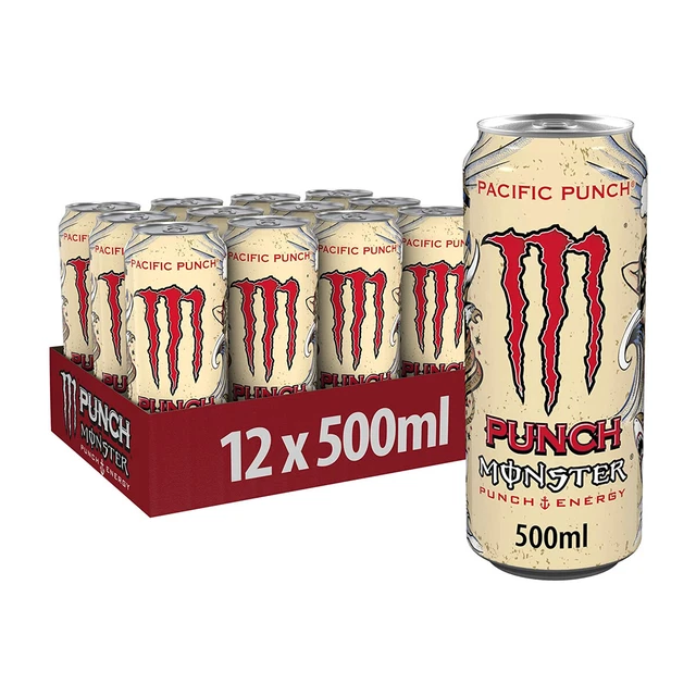 MONSTER ENERGY PACIFIC Punch Soft Drink 500ml 12 Pack £19.05 - PicClick UK