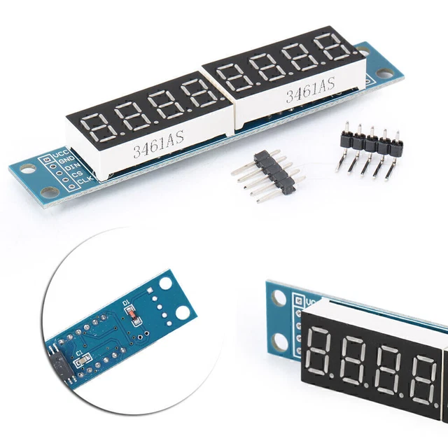 MAX7219 LED DOT Matrix 8 Digit Digital Display Control Module Fit 1PC ...