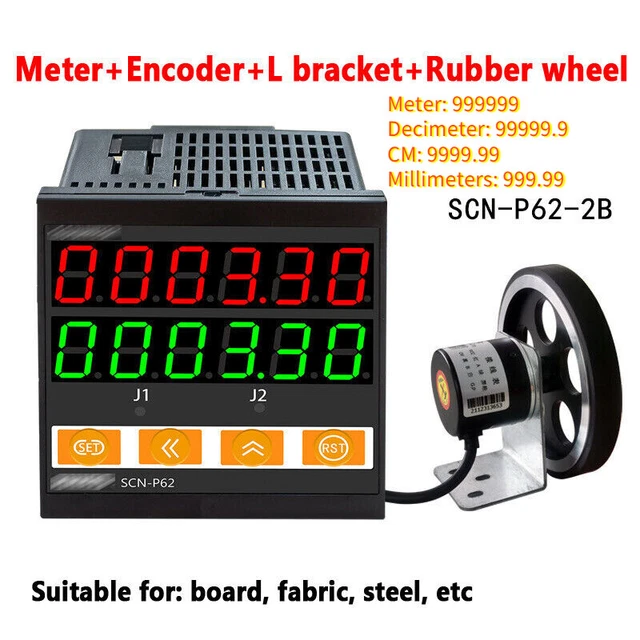 300PPR ENCODER WHEEL Digital Meter Rotary Counter Roll Electronic ...