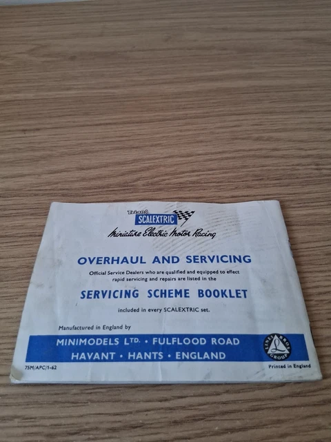 1960S SCALEXTRIC INSTRUCTION Manual Third Edition and original stickers ...