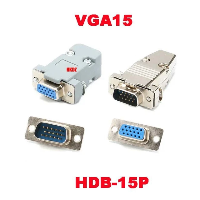 VGA15 SERIAL D-SUB Connector HDB-15 Pin PCB Board Right Angle-Male ...