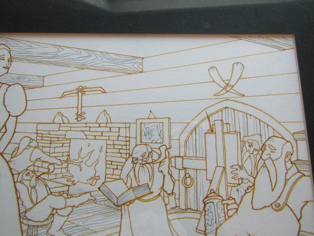 DISNEY SNOW WHITE Seven Dwarfs David Guess Artist Drawing Color Pencil ...