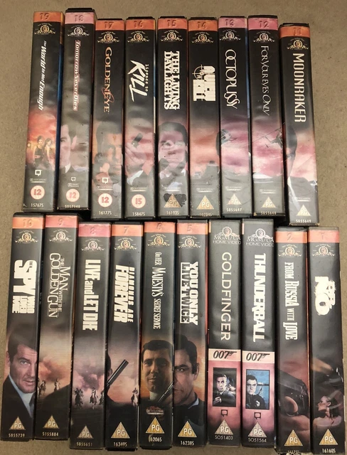 19 X JAMES Bond VHS Video Cassette Films In VGC £4.99 - PicClick UK