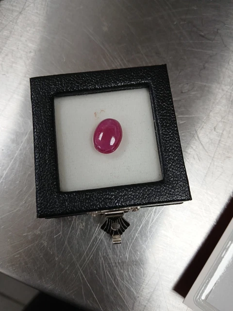 NATURAL RUBY 5.98 Ct Oval Cabochon Loose Gemstone AIG Certificate EUR ...