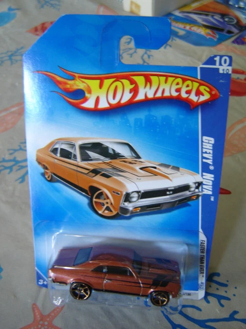 HOT WHEELS FASTER Than Ever '09 Bronze Chevy Nova 502 1:64 #P2456 $10. ...
