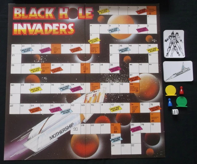VINTAGE OMEGA BLACK Hole Invaders Space Mothership Board Game Rare £19. ...