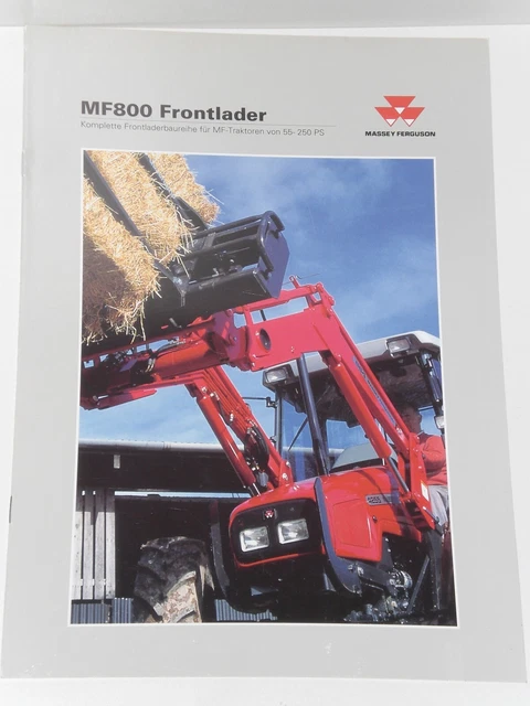 MASSEY FERGUSON MF 800 Traktoren Frontlader Prospekt von 1998 ( Auktion ...