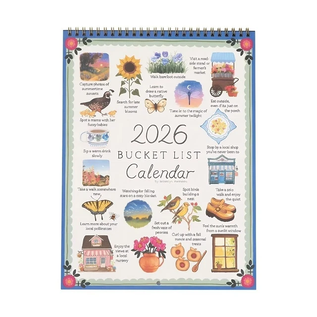 COLORFUL WISH LIST Calendar Office Home Desk Decoration $21.49 ...