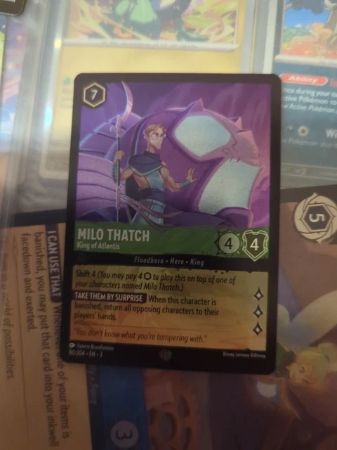 DISNEY LORCANA INTO The Inklands - Milo Thatch Legendary 80/204 Foil NM ...