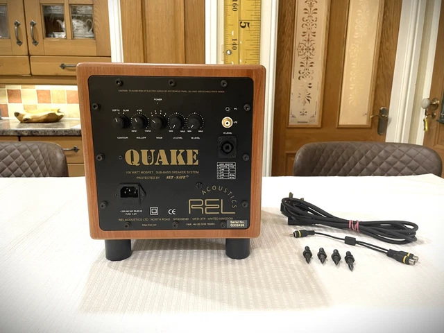 REL 100W &QUAKE& Subwoofer in Cherry Wood £164.99 - PicClick UK