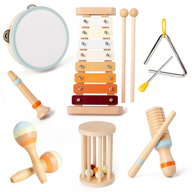 INSTRUMENTS DE MUSIQUE, en Bois pour les Tout-Petits de 1 à 3 Ans ...
