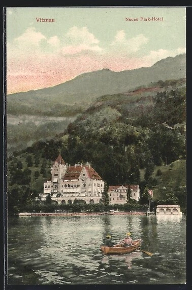VITZNAU, BLICK AUF das Neue Park-Hotel, Ansichtskarte EUR 6,94 - PicClick FR