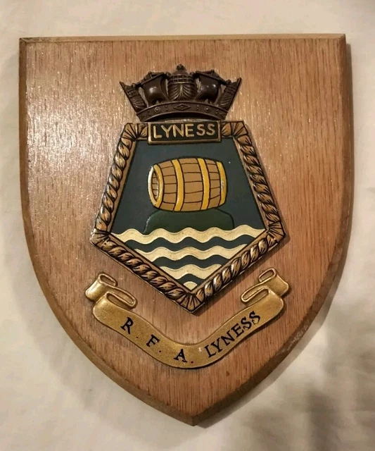 ROYAL NAVY CREST of RFA LYNESS A339 Fleet Auxiliary later USNS Sirius £ ...