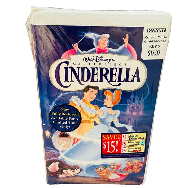 Sealed Cinderella Vhs Disneys Masterpiece Collection 5265 K Mart