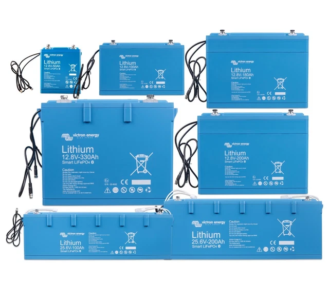 VICTRON ENERGY SMART Lithium LiFePO4 12/24V Battery 50-200Ah Bluetooth ...