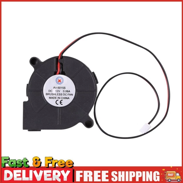 BRUSHLESS DC COOLING Fan Blower 5015S 12V 2-Pin 50x50x15mm for Multi Use £4.43 - PicClick UK