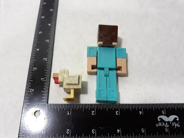 MOJANG MINECRAFT STEVE Diamond Armor & MINECRAFT Duck Actionfigur 2 ...