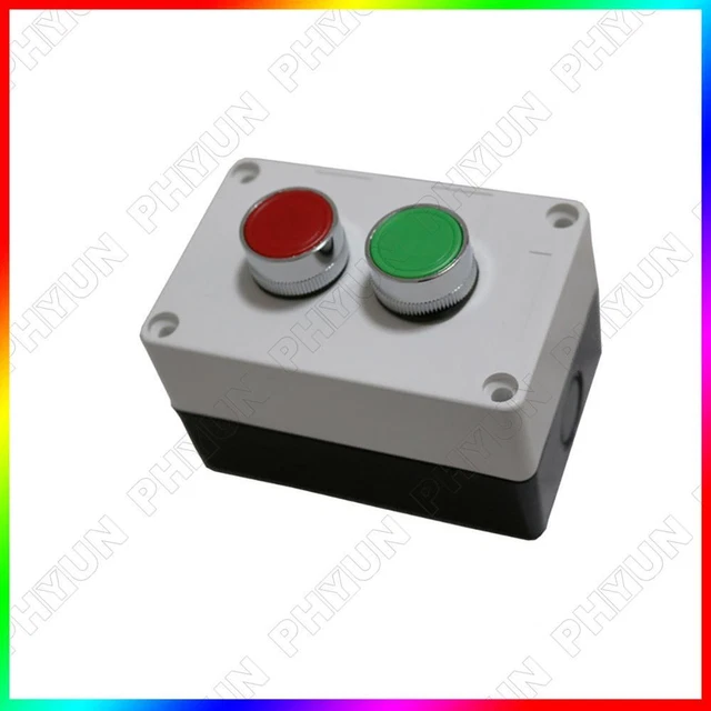 START STOP PUSH Button Station Switch Remote Motor Solenoid Button Control Box EUR 17,40 ...