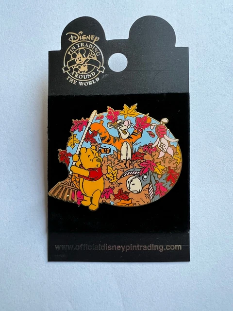 DISNEY WINNIE THE Pooh Tigger Piglet Eeyore Raking Leaves Autumn Fall ...