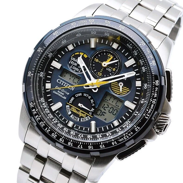 CITIZEN PROMASTER SKY JY8058-50L Blue Angels Model Eco-Drive Radio ...
