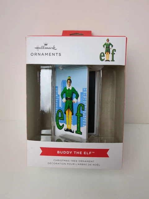 HALLMARK WILL FERRELL Buddy the Elf VCR VHS Movie Ornament Red Box New ...