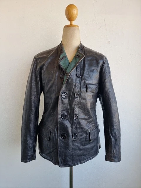 STUNNING VTG 1940S WWII Swedish Dispatch Riders Leather Motorcycle ...