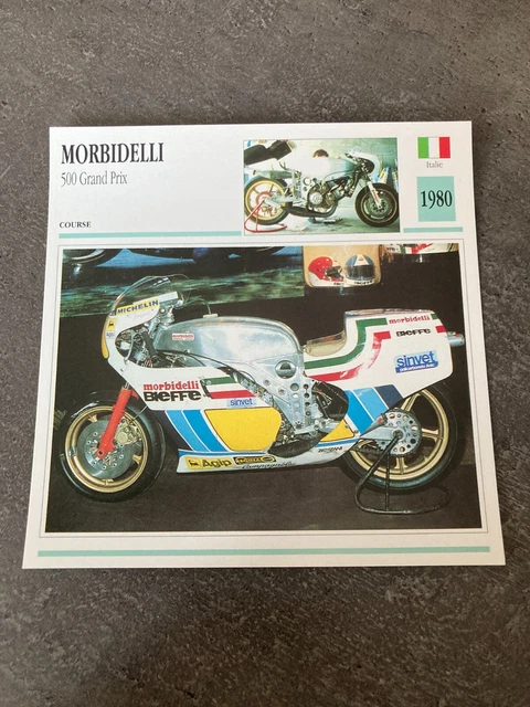 CARTE FICHE MOTO collection ATLAS MORBIDELLI 500 GRAND PRIX EUR 2,50 ...