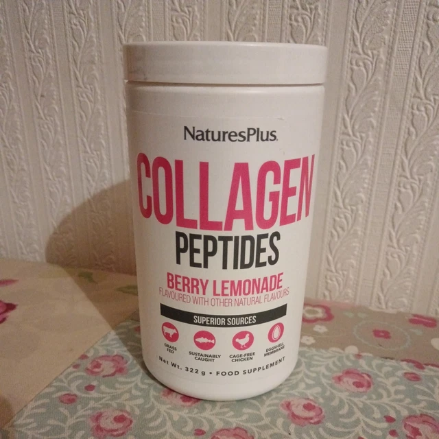 NATURES PLUS COLLAGEN Peptides Berry Lemonade 322g Powder £14.00 ...