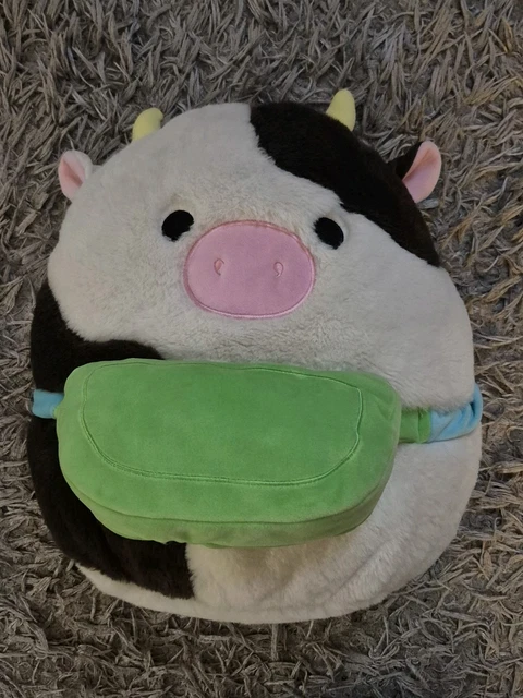 ORIGINAL SQUISHMALLOWS FUZZ-A-MALLOWS Connor the Black and White Cow ...