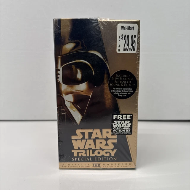 STAR WARS TRILOGY VHS Gold Box Set Special Edition THX Sealed 1997 Fox ...