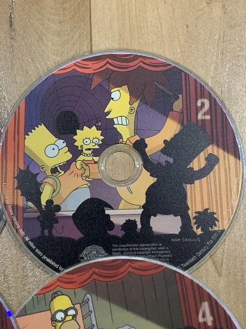 THE SIMPSONS COMPLETE Seventh Season (DVD 2005 4 Disc Set) Discs Only ...