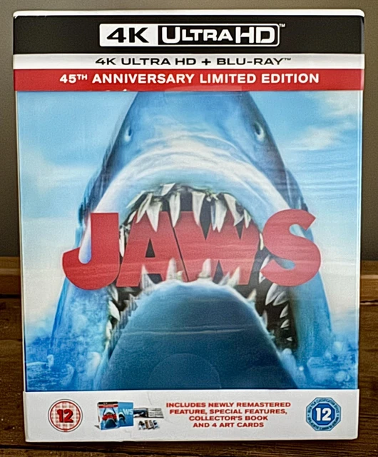 JAWS - 45TH Anniversary Zavvi Exclusive 4K UltraHD Collector's Edition Steelbook £0.99 - PicClick UK