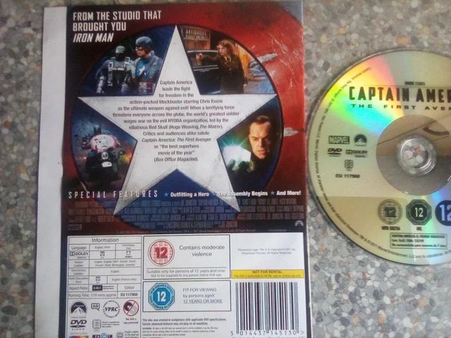 CAPTAIN AMERICA - The First Avenger disc and artwork only (1) EUR 1,99 ...