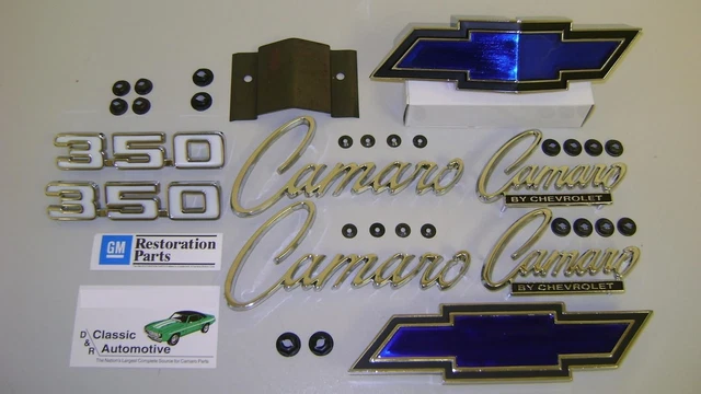 EMBLEM KIT 33PC w/ fasteners 69 Camaro Standard 350 *In Stock* bowtie ...